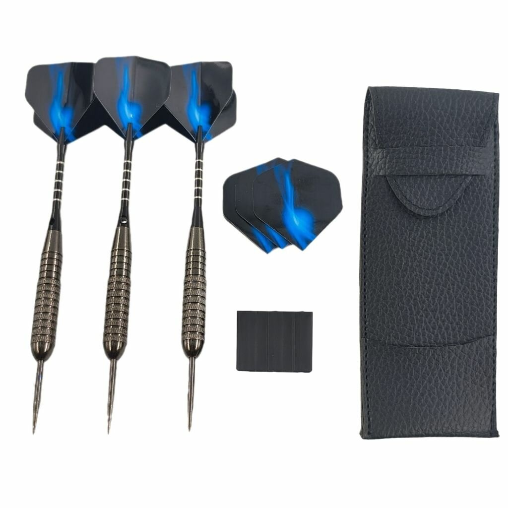 Дартс, Набор игл для дартса с кожаным мешком - синий, 1 комплект (3 шт)