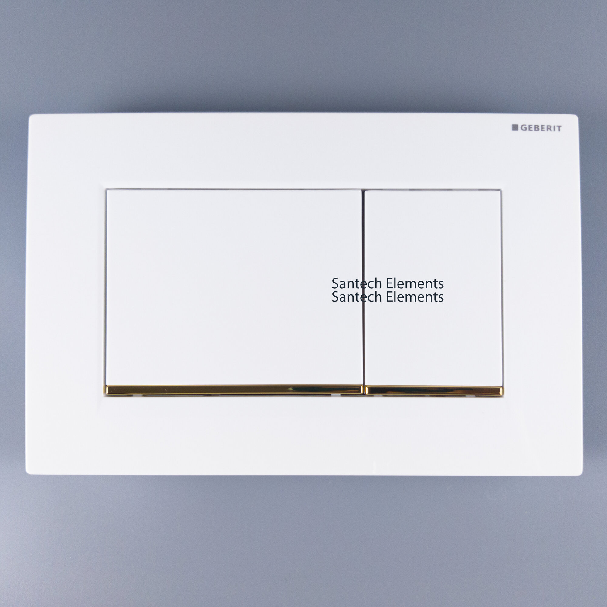 Клавиша смыва Geberit Sigma 30 115.883. KK.1 белый глянец , с полосами золото глянец
