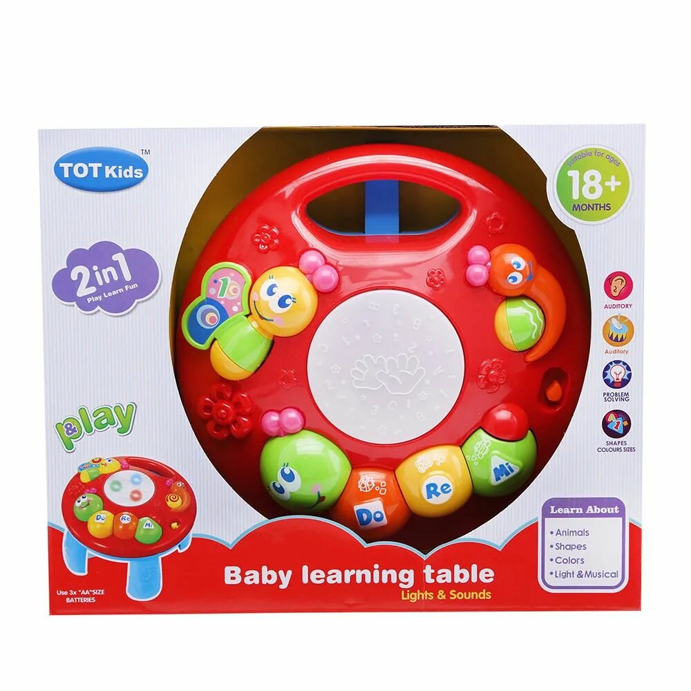 Музыкальная игрушка для малышей, столик пианино Tot Kids "Гусеница"