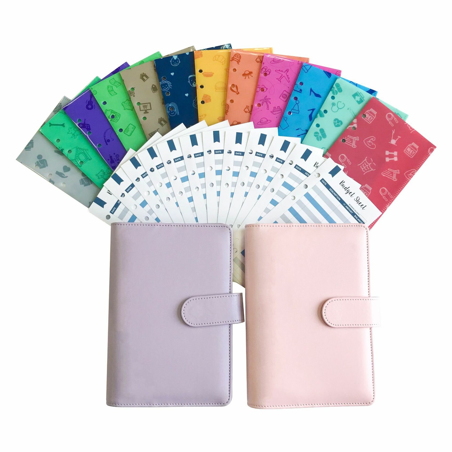 Конверт для наличных, искусственная кожа, розовый