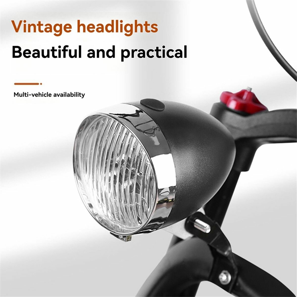 Велосипедные фары для горного велосипеда, ретро-фары, 3 светодиода, черные=v=