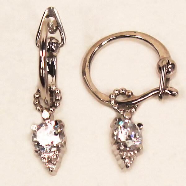 Серьги, серебро, 925 проба, родирование, фианит