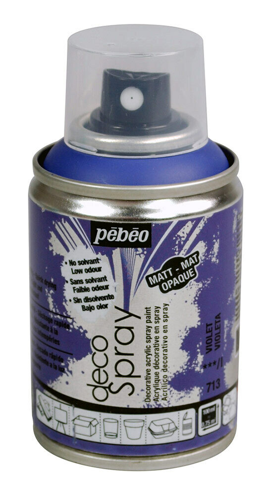 Краска на водной основе Pebeo decoSpray, (аэрозоль), 100 мл, фиолетовый
