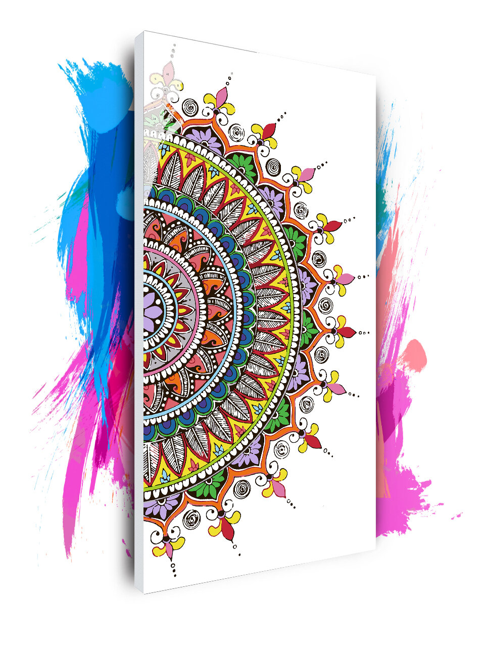 Картина по номерам на холсте Мандала на счастье, 30 х 60 см