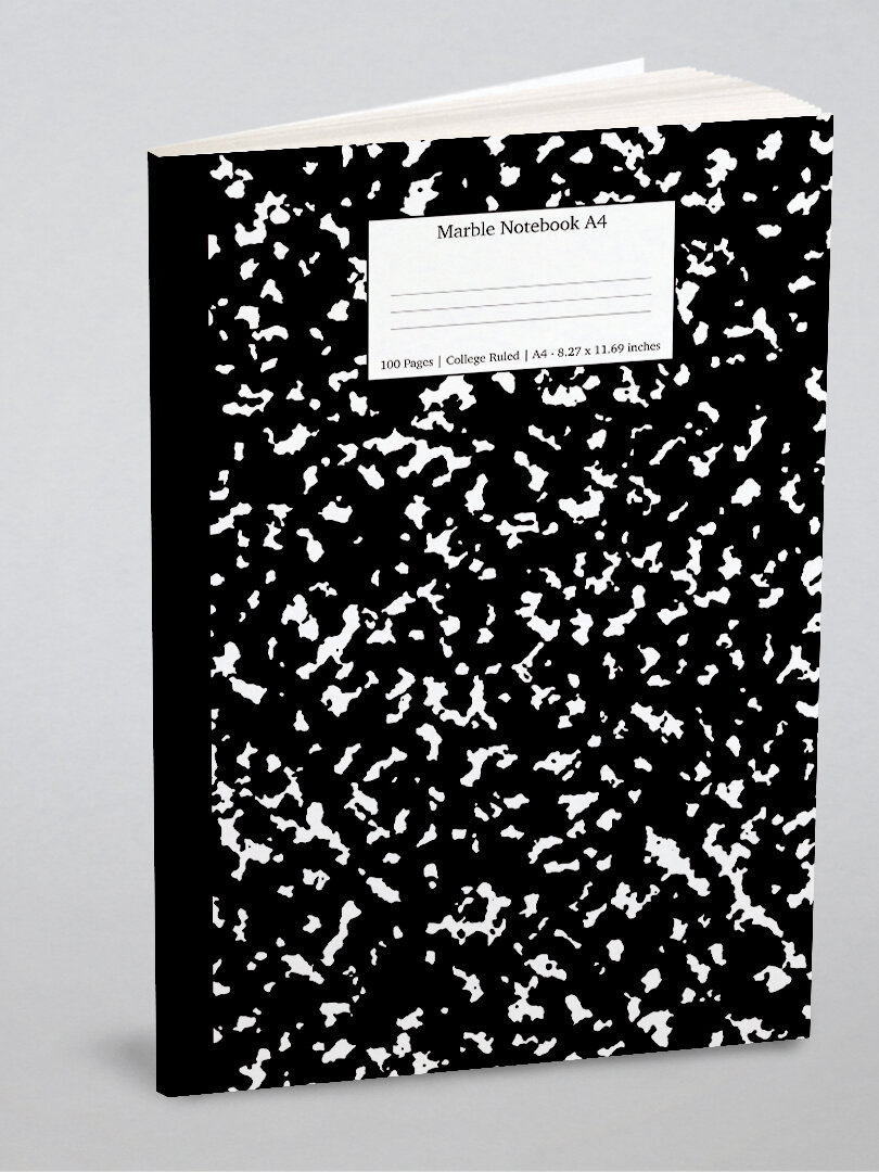 Marble Notebook A4. Мраморный блокнот А4: на англ. яз.