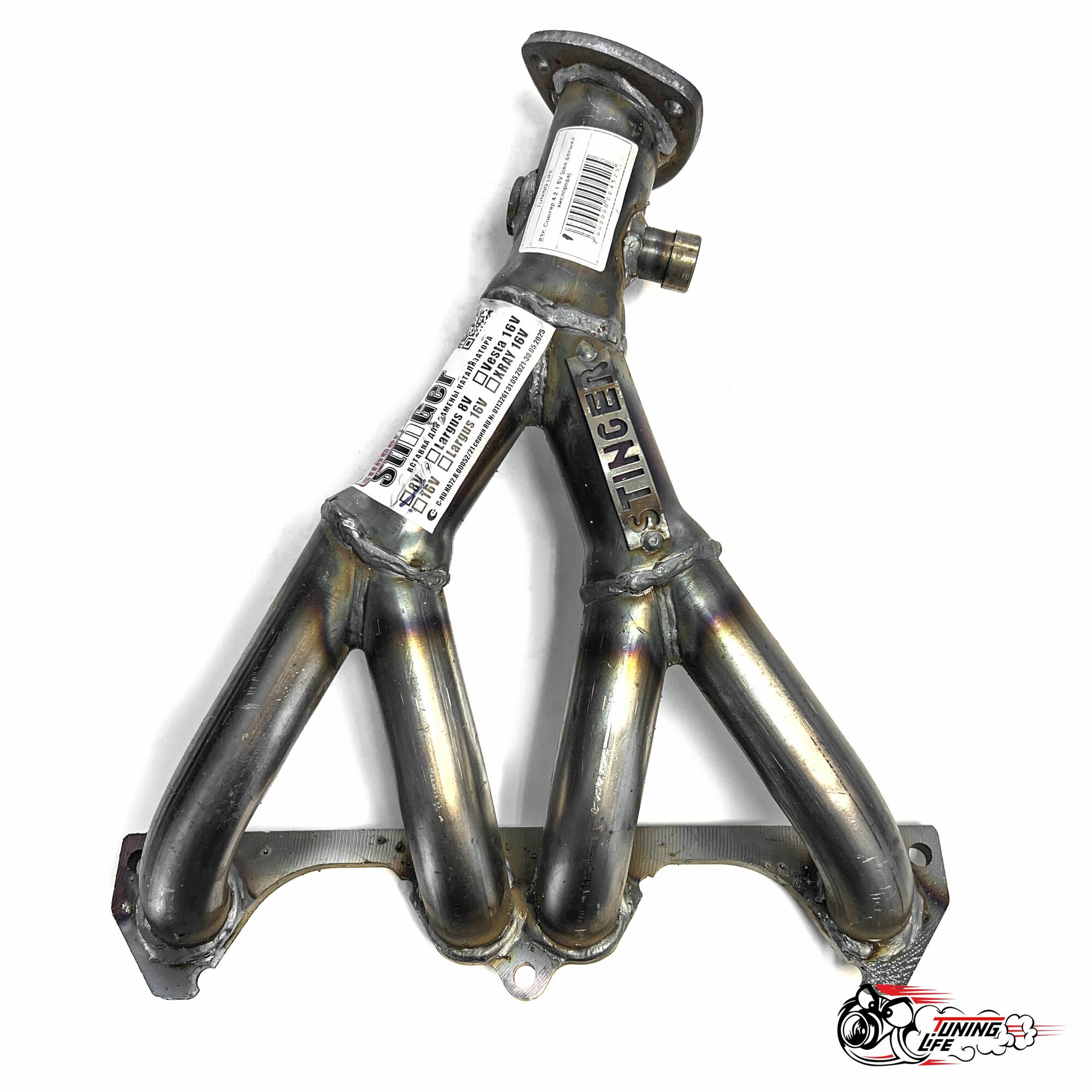 Вставка для замены катализатора "Stinger Sport" 4-2-1 8V (два датчика кислорода)