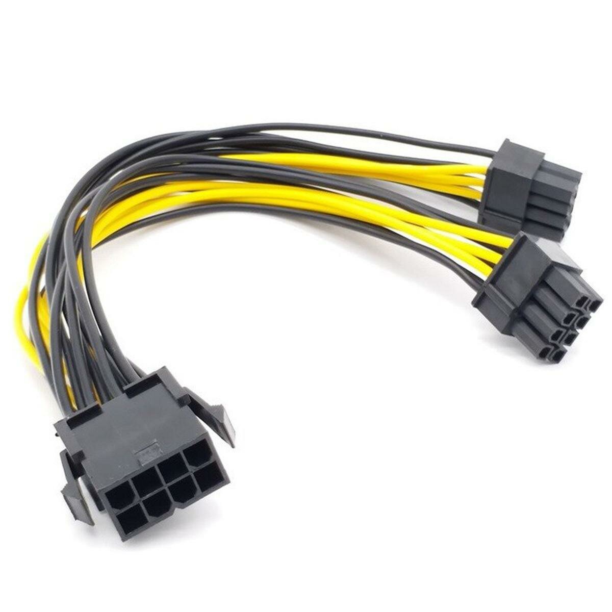 8PIN 1 в 2 CPU кабель 8pin на 2x8pin pcie двойной 8Pin PCIe 8pin-2x(6+2pin) видеокарта кабель питания удлинитель