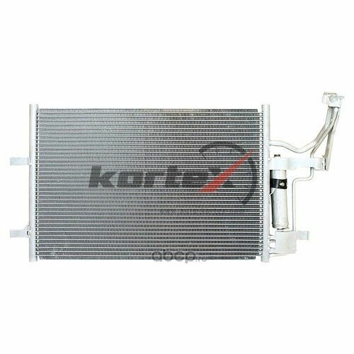 Радиатор кондиционера с ресивером Mazda 3 (03-)/5 (05-) (LRAC 2548) Kortex KRD2177