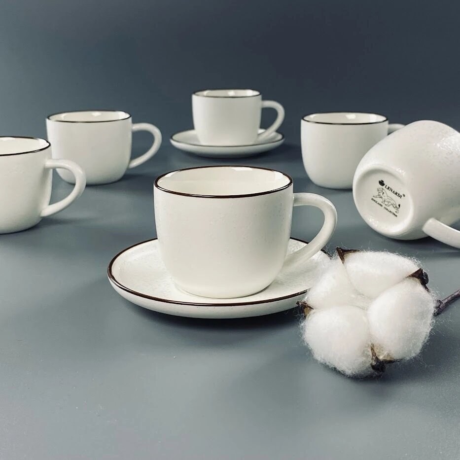 Кофейный набор 12 предметов 130 мл Фарфор 122-107 118-122-107