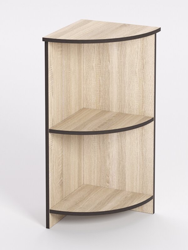 Угловой офисный стеллаж "Вектор" СР-21, Дуб Сонома, кромка Дуб Венге