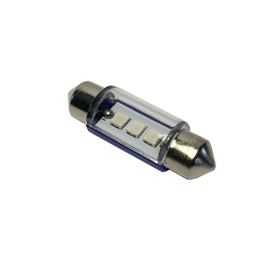 Светодиод 12V T11x36-S8.5(3SMD) C5W синий 0.22W 1lm TM NORD YADA