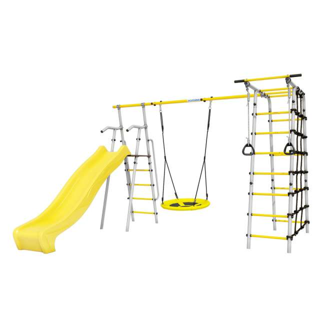 Дачный комплекс Romana Богатырь Плюс 2 MAX + гнездо качели 103.12.07 серый/жёлтый СГ000006152
