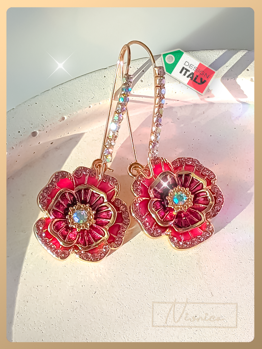 Серьги с подвесками, кристалл