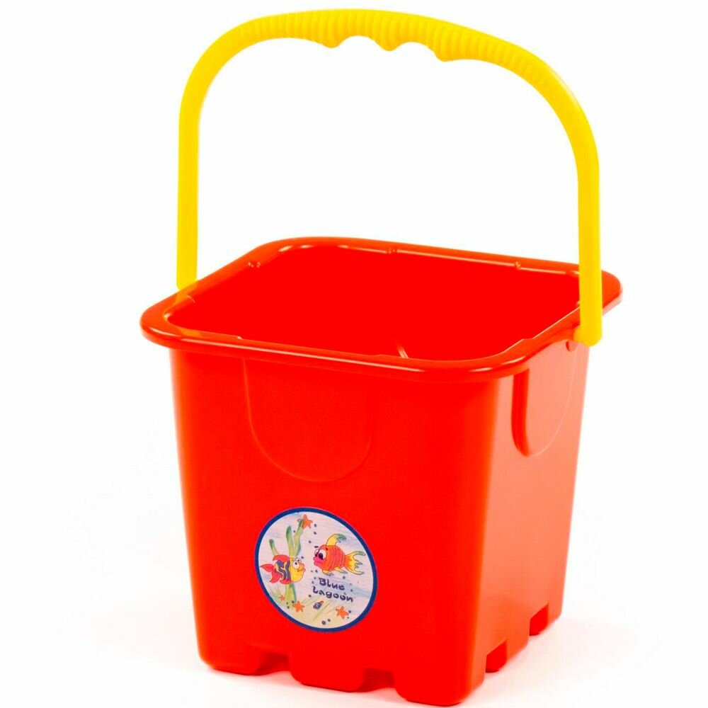 Большое детское ведерко "Крепость" для песочницы, пластиковое ведро для игры в песке, 2 л.