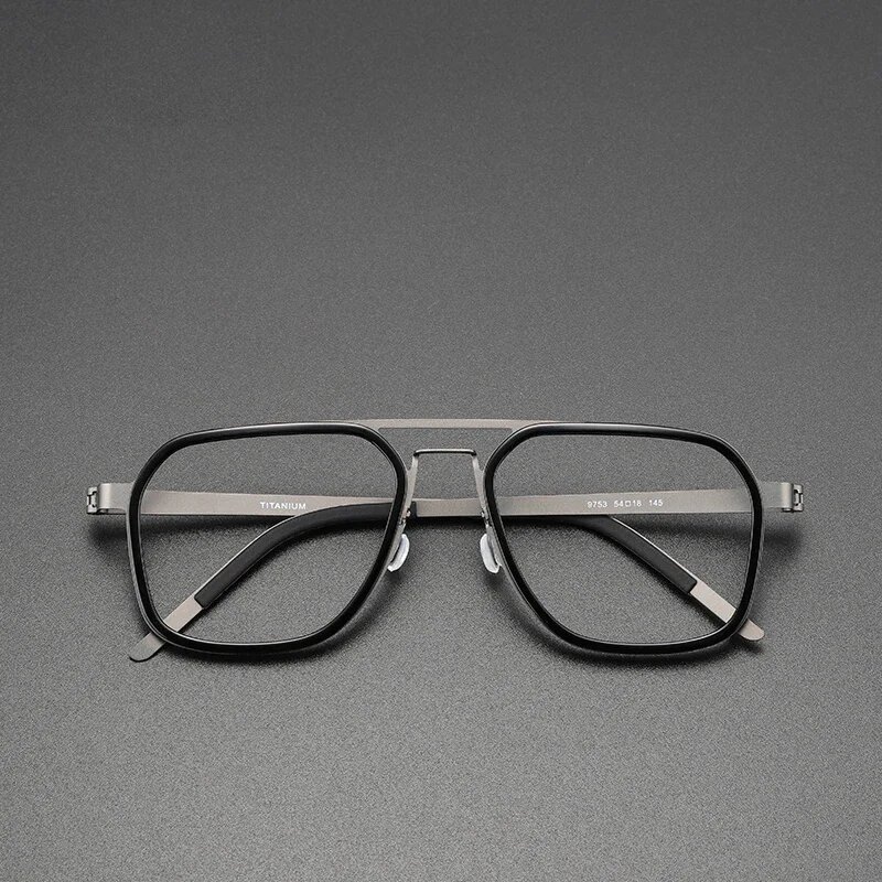 Титановые очки ENTITY Black Grey, фильтр синего света, рецепт 0