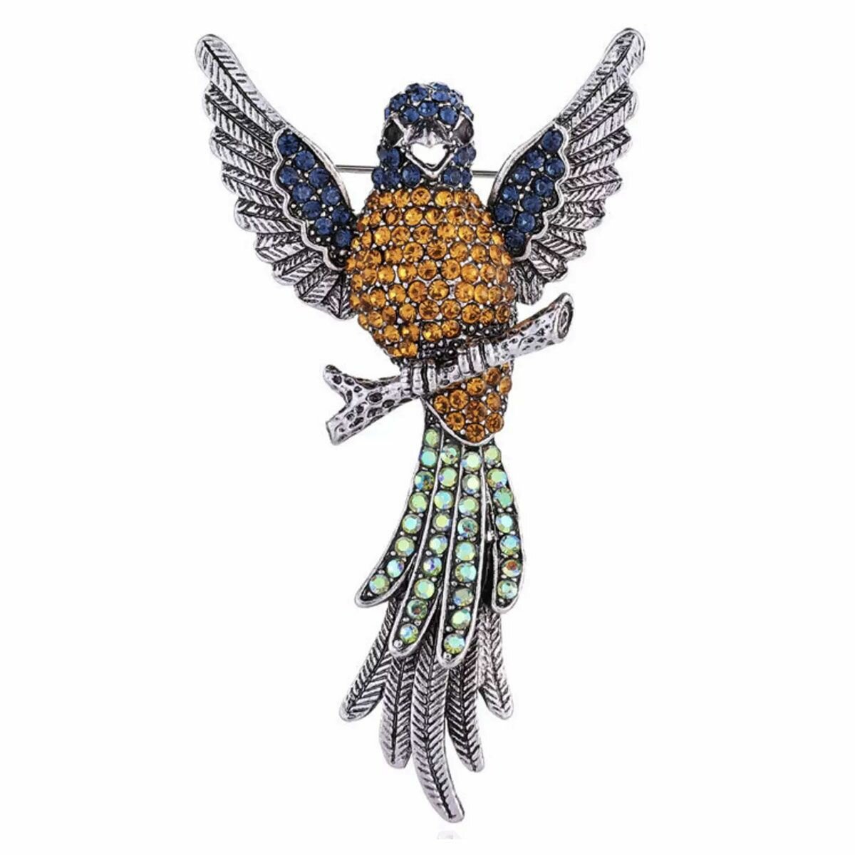 Брошь, стразы