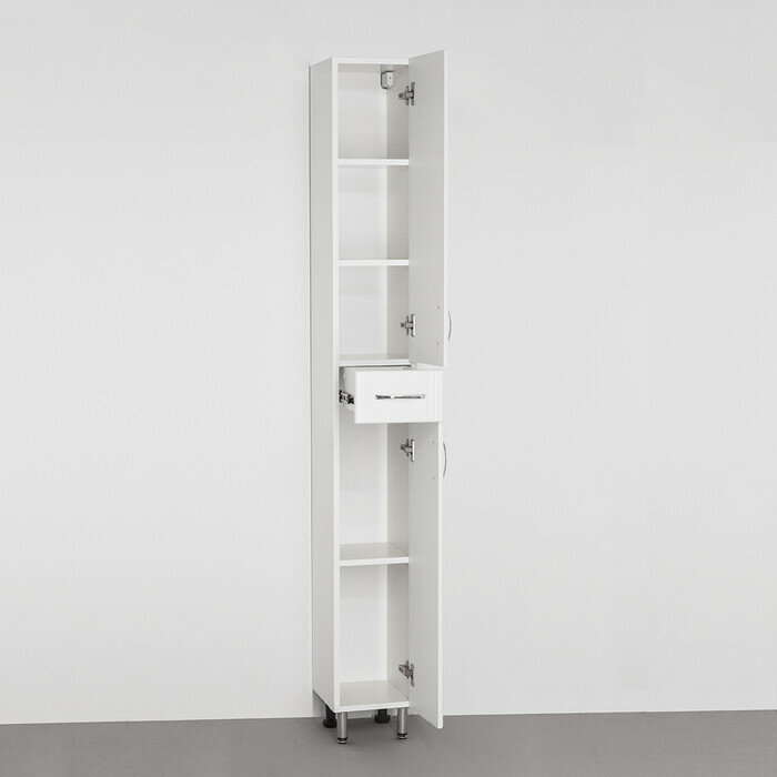 Колонна для ванной Style Line 240 Стандарт, ЛДСП, МДФ, распашные дверцы, 24 см x 30 см x 191 см