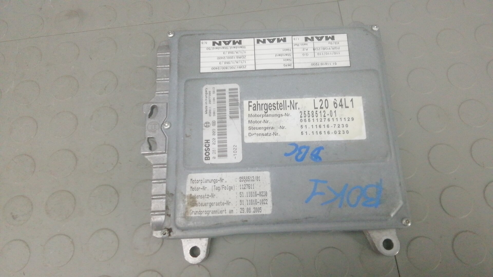 Блок управления двс MAN LE, Номер 0281020009