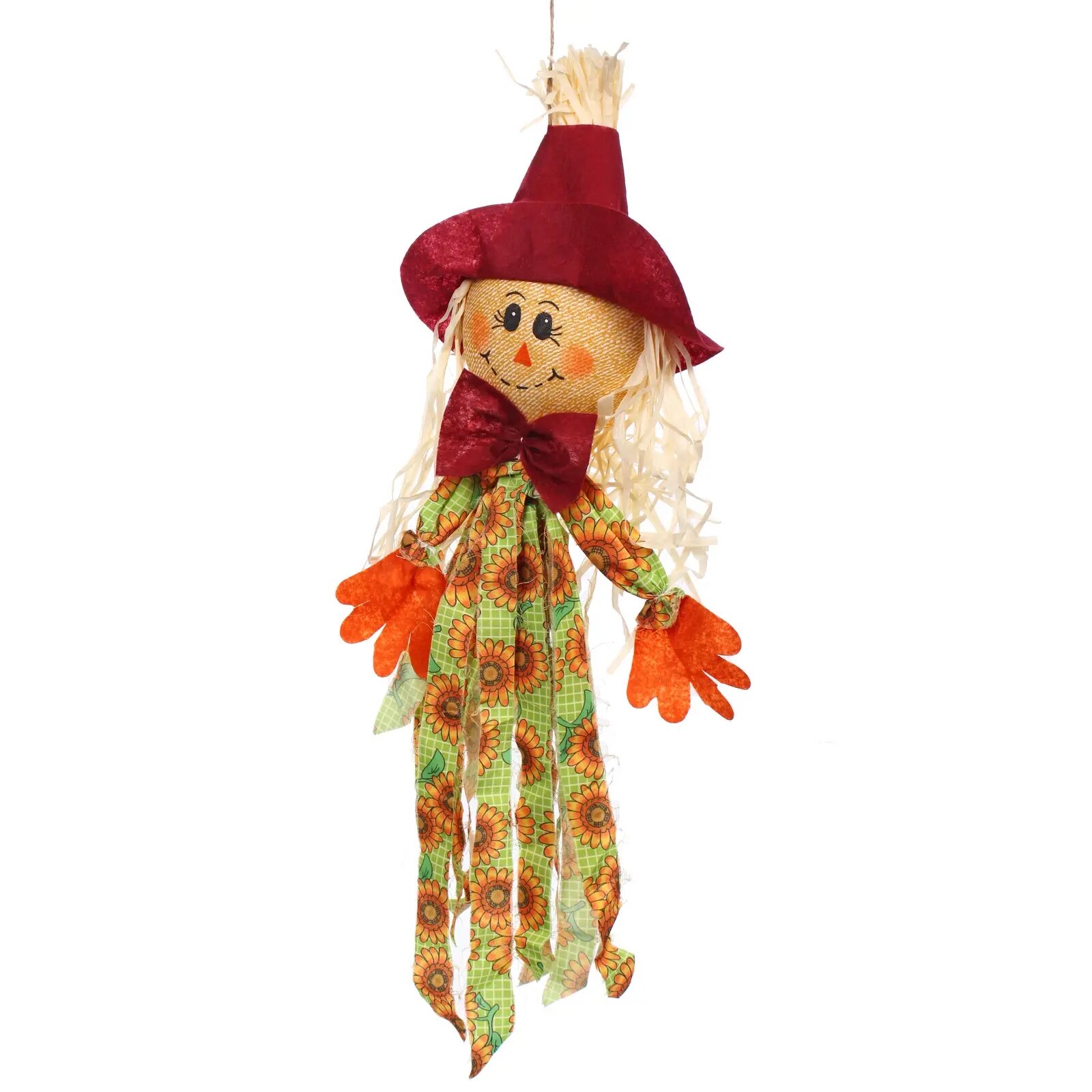 Фигура садовая «Пугало - Оливия», 50 см, бордовая шляпа, декор для сада