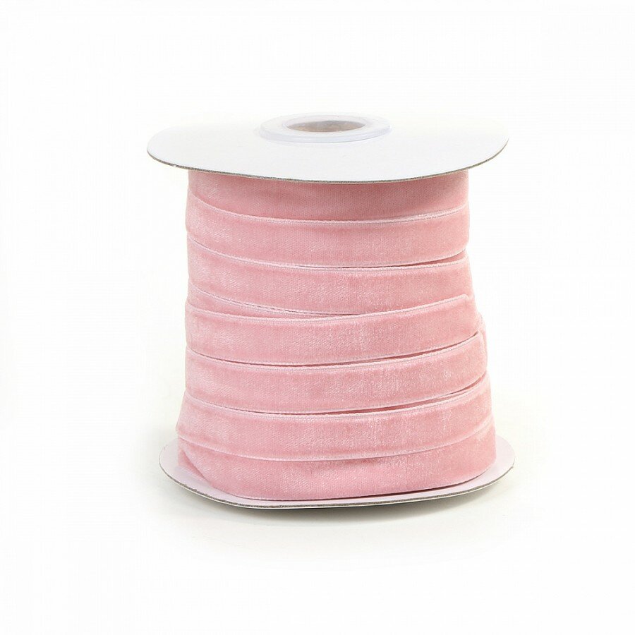 Лента бархатная TBY10VR75 нейлон шир.10мм цв. розовый уп.22,86м (+-1м)