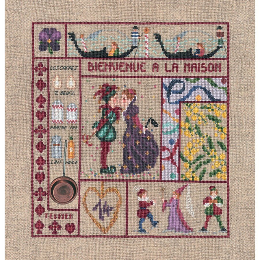 Набор для вышивания: BIENVENUE FEVRIER (Добро пожаловать Февраль)