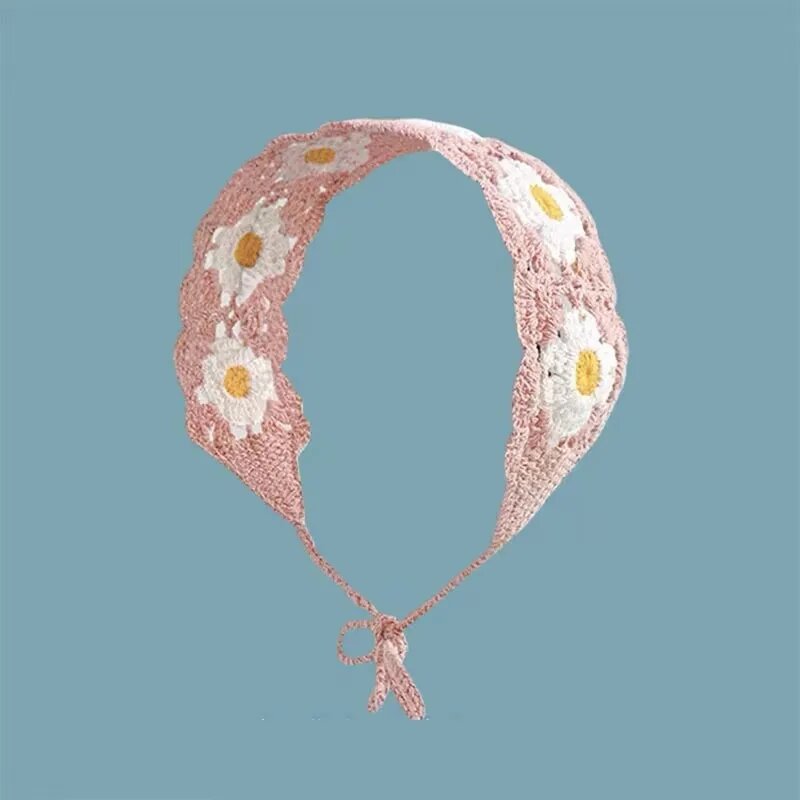 Вязаные ленты для волос Golexury Розовый, Розовый