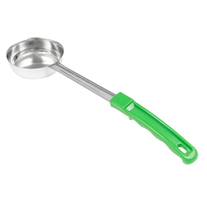 Половник для соуса с плоским дном, объем 118 мл, зеленая ручка, нержавеющая сталь