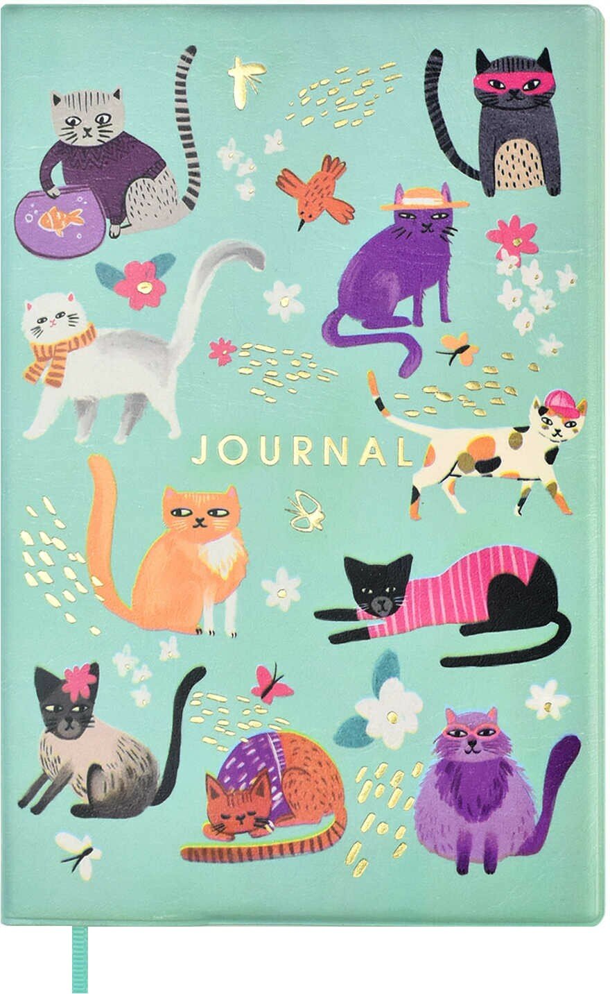 Записная книжка Коты, А6+, 96 листов, линия