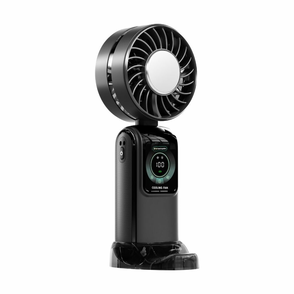 Высокоскоростной ручной вентилятор N106 с ледяным покрытием-черный
