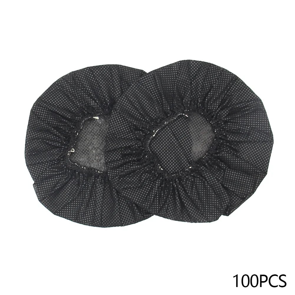 100 шт./пакет 10-12 см одноразовые наушники с эластичной лентой, нетканые наушники-подушки, гарнитура, дышащие чехлы для наушников