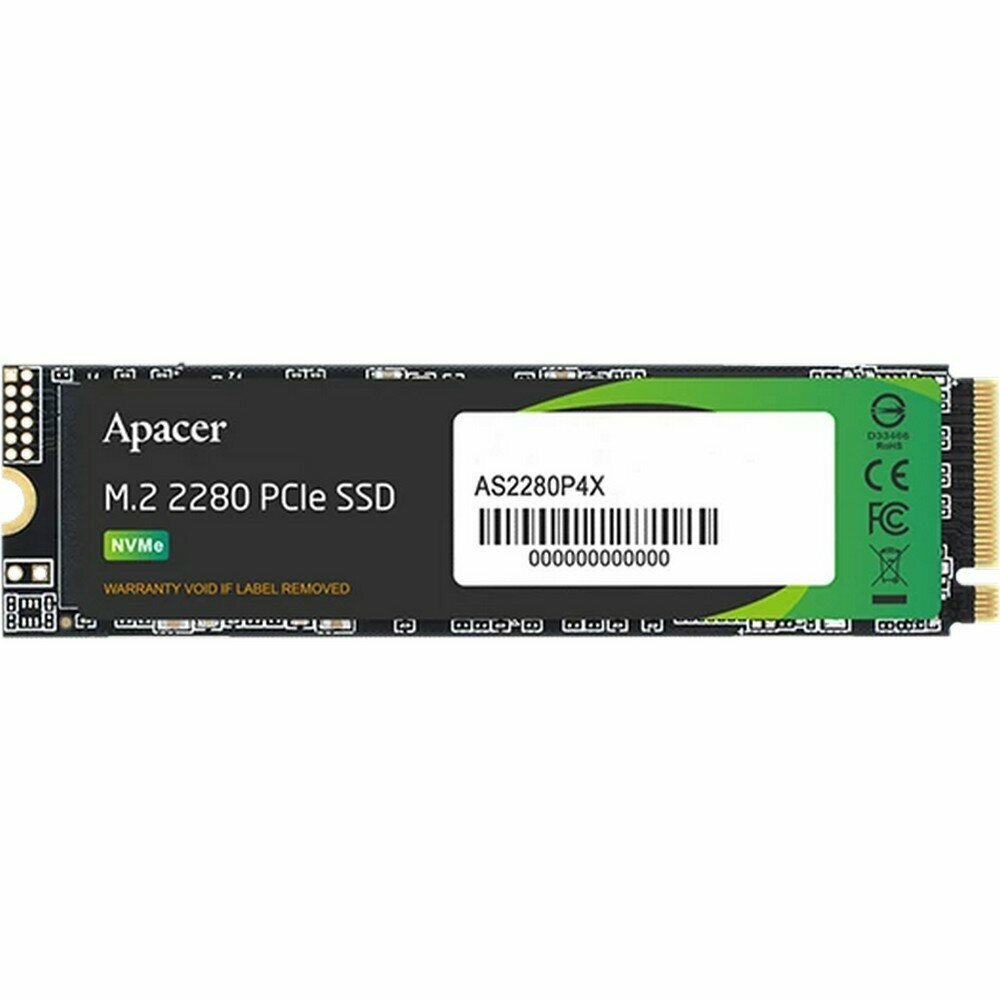 Накопитель SSD APACER 1Tb AS2280P4X (M.2 2280 PCI-E Gen3.0 x4, NVMe, R/W 2100/1700MB/s, 350TBW, RTL) (AP1TBAS2280P4X-1)
