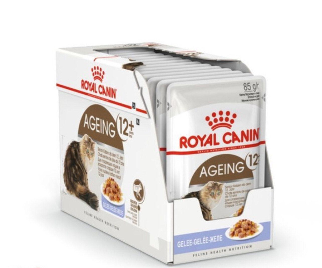 Влажный корм для пожилых кошек Royal Canin Ageing +12 12 шт. х 85 г (кусочки в желе)