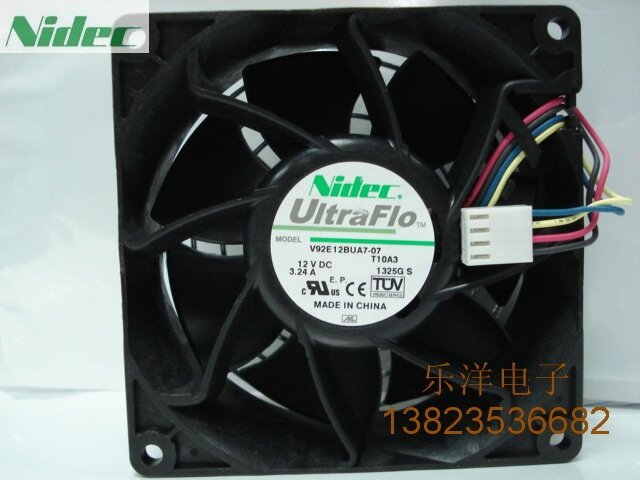 Оптовая торговля Оригинал NIDEC V92E12BUA7-07 9038 12V 3.24A 9CM Вентилятор охлаждения