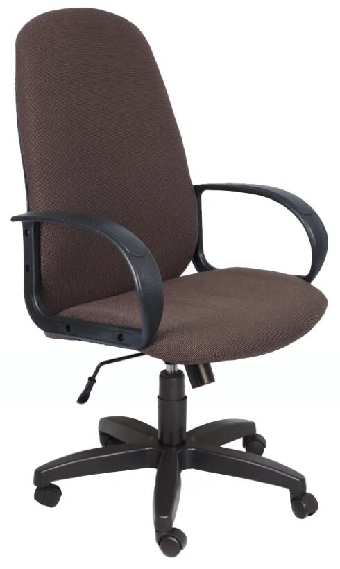 Кресло компьютерное OLSS Амбасадор Ультра, с газлифтом и колесиками, ткань, коричневая