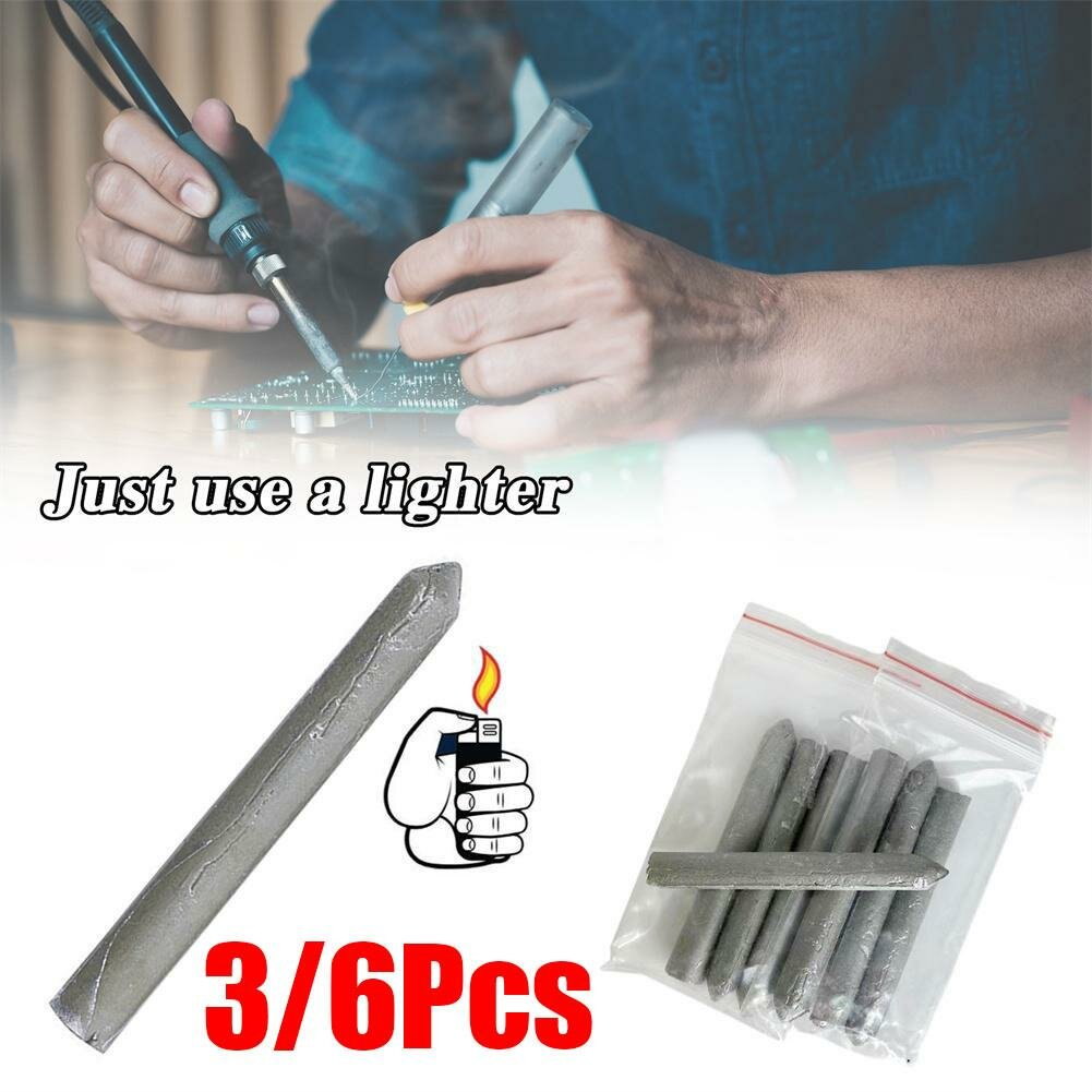 3/6 шт сварочный пруток, Пайка зажигалкой, Используется для сварки резервуаров для воды из нержавеющей стали, водопроводных труб и т. д.