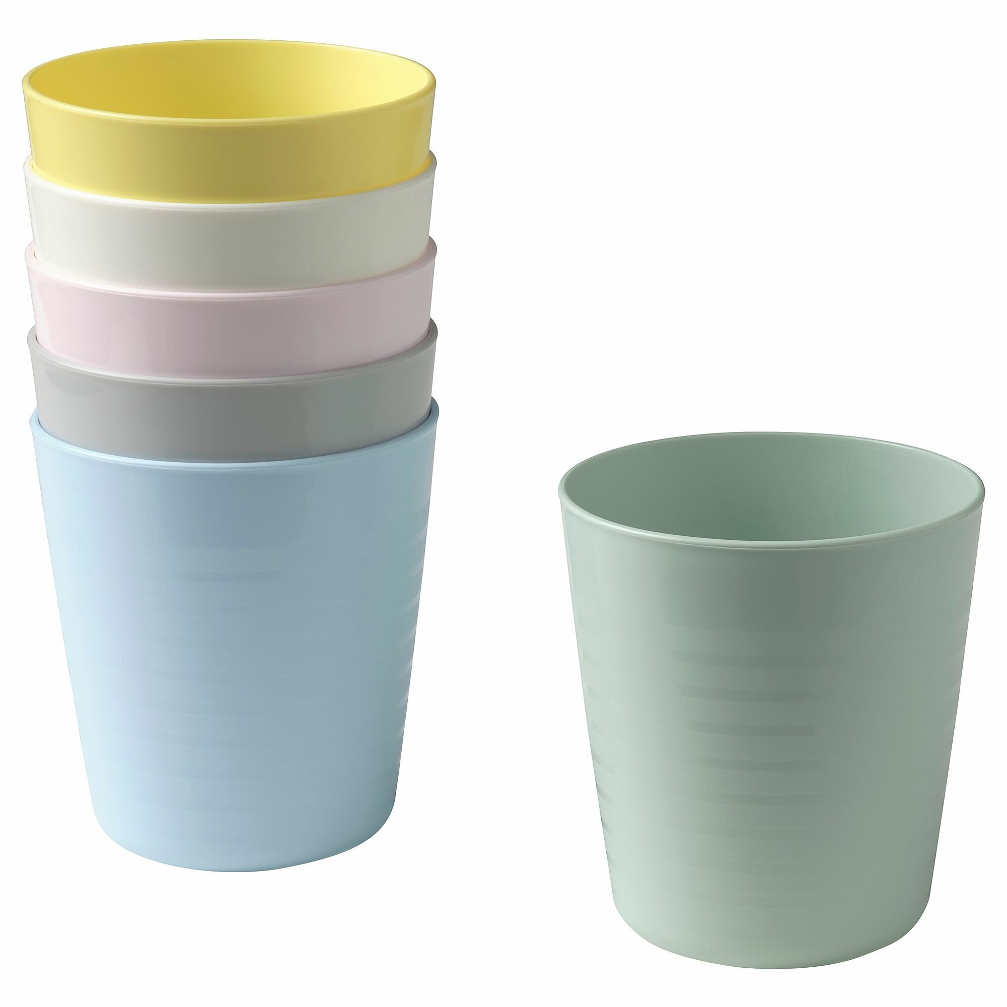 Стакан Шведский Дом FARG MUGG (калас в икеа, KALAS в IKEA), 6 шт, 230 мл, набор стаканов пластиковых, разноцветный