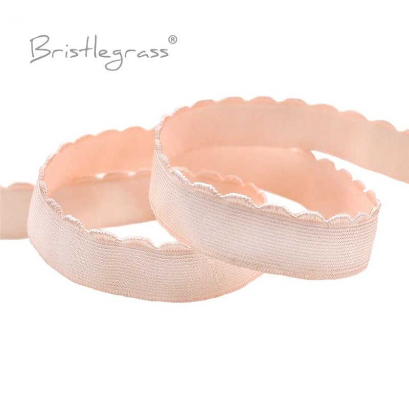 BRISTLEGRASS Нейлоновые эластичные ленты для бюстгальтеров Розовый, 15mm-2 Yards, Petal Peach