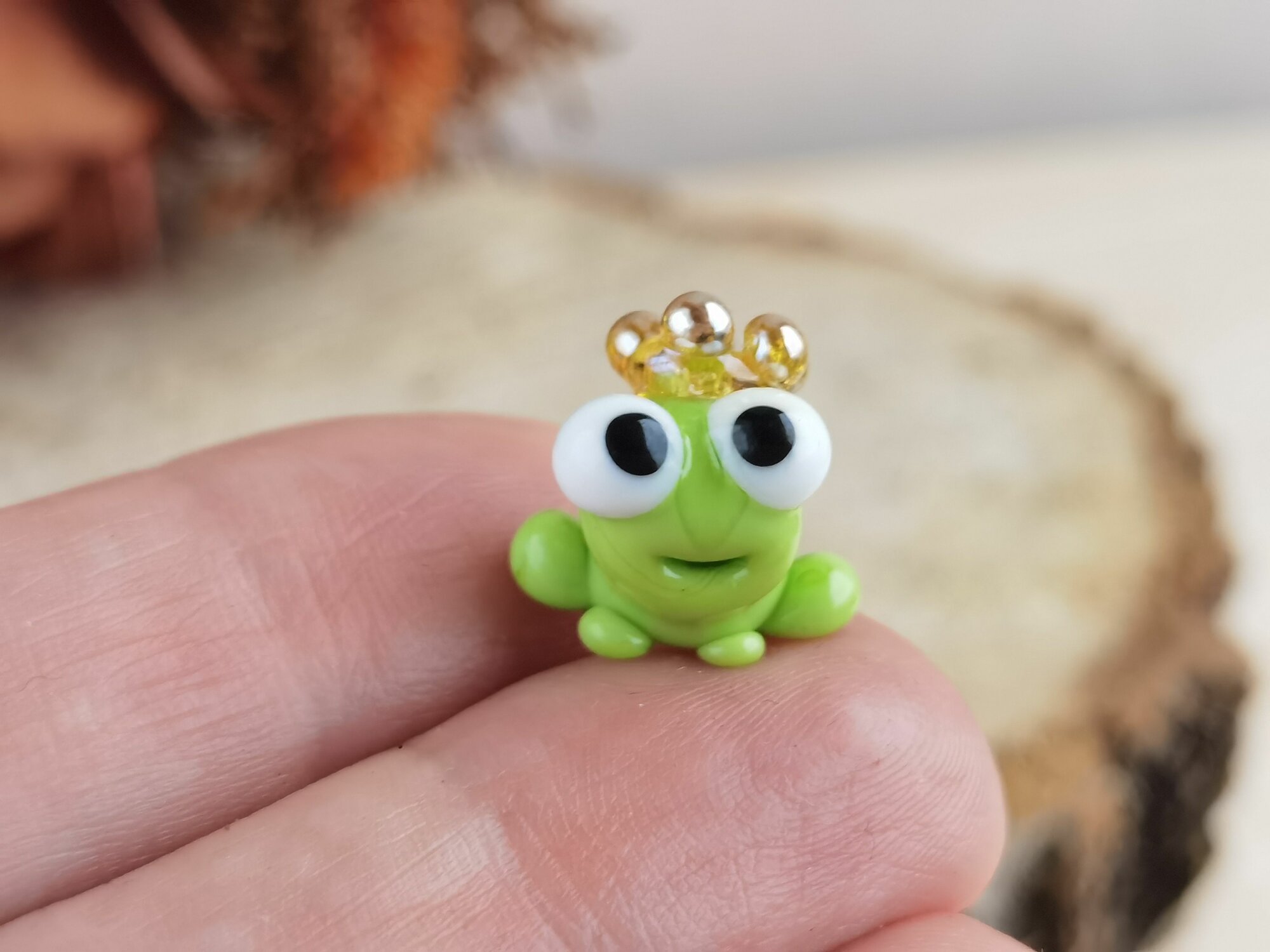 Фигурка стеклянная Лягушка денежная