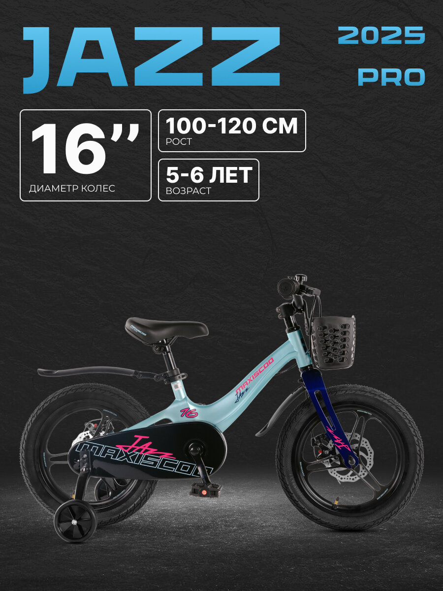 Велосипед детский двухколесный Maxiscoo JAZZ Pro 16" (2025) MSC-J1644P