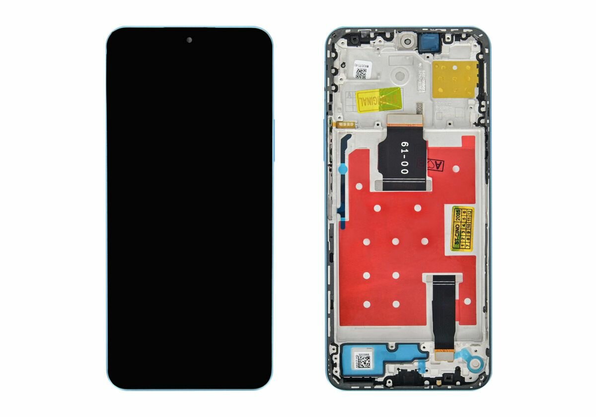 Дисплей для Huawei Honor X8a (CRT-LX1/CRT-NX1) в рамке (голубой)