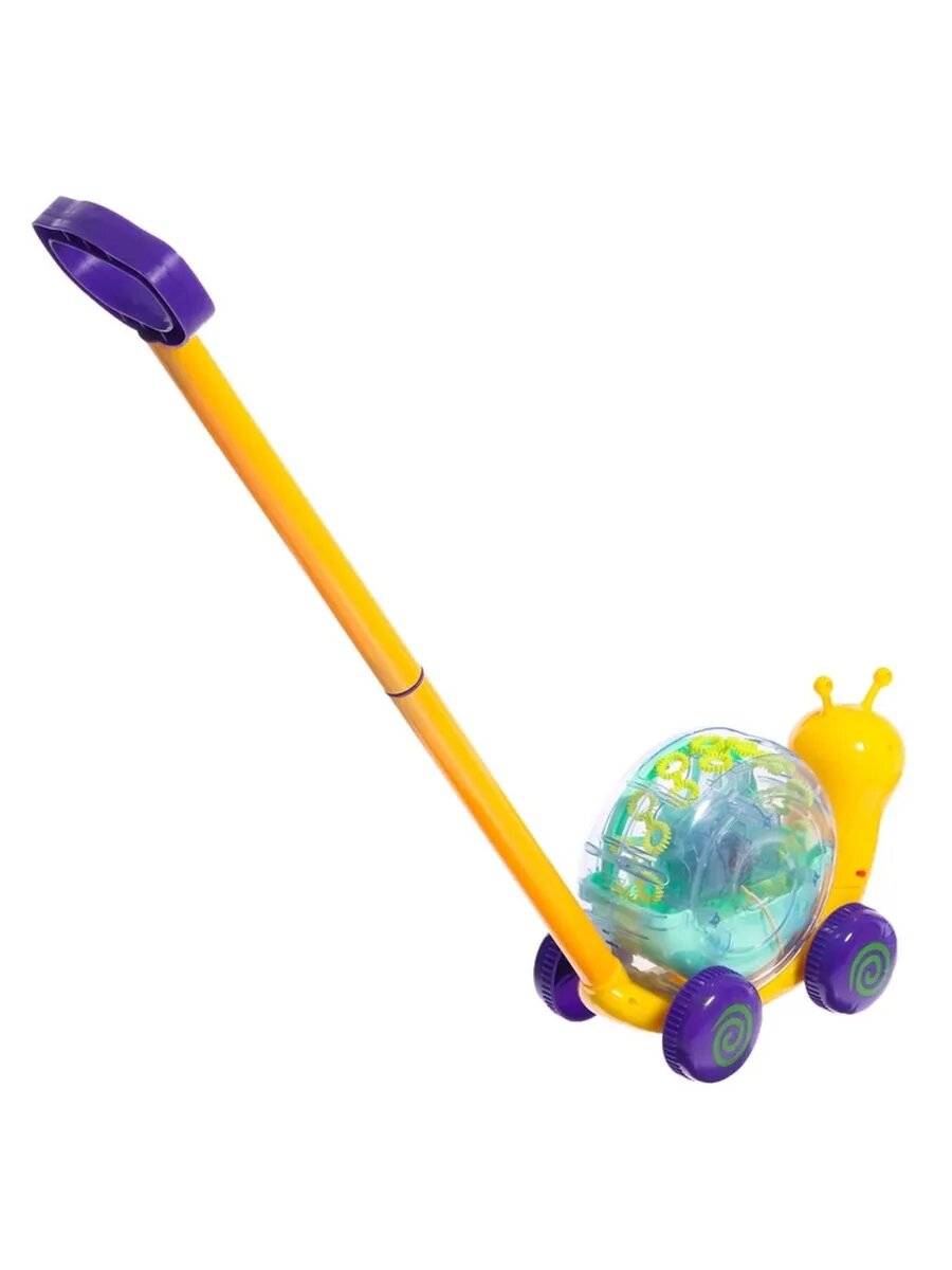 Развивающая каталка с мыльными пузырями для малышей