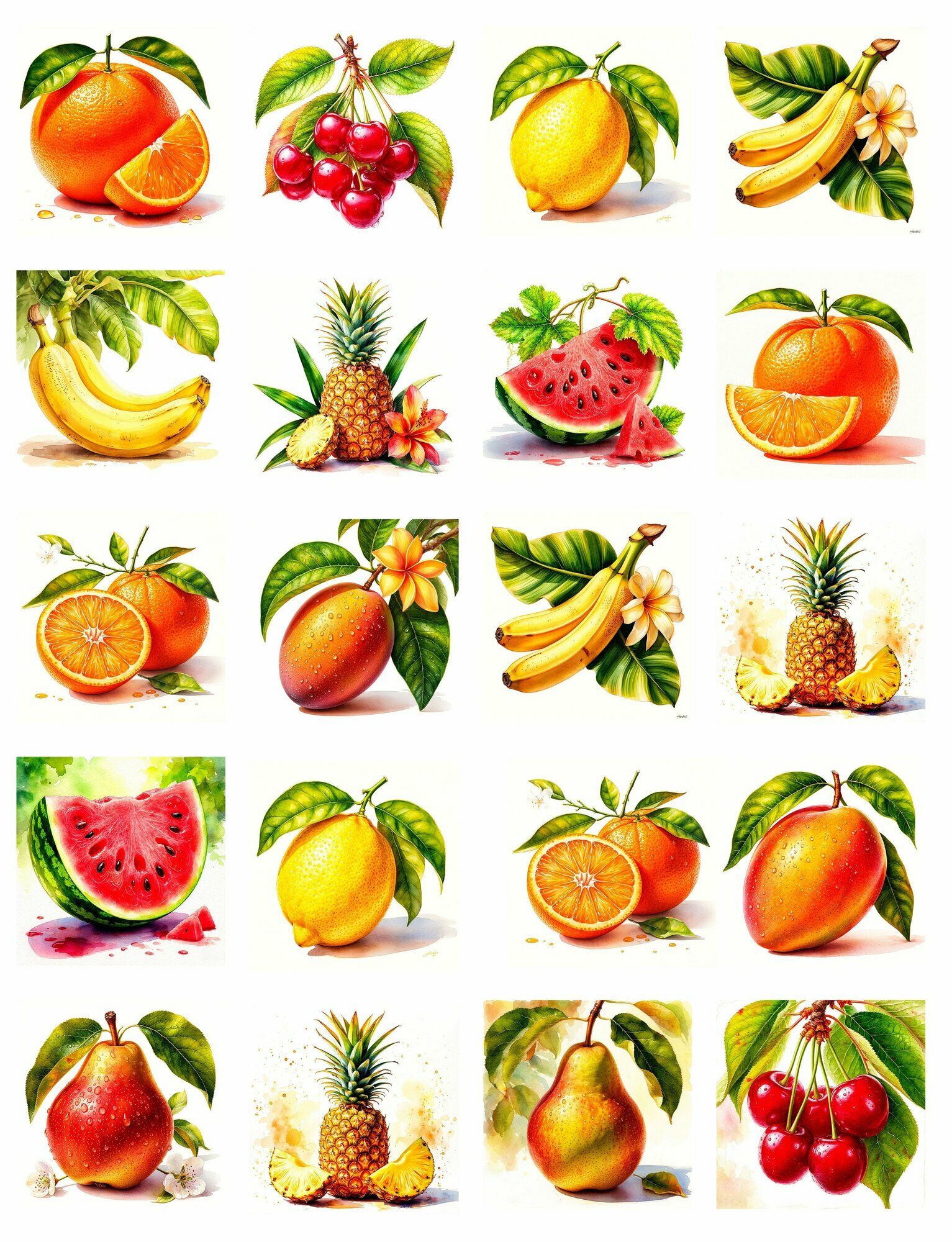 Водорастворимая картинка для мыла А4 "Фрукты"