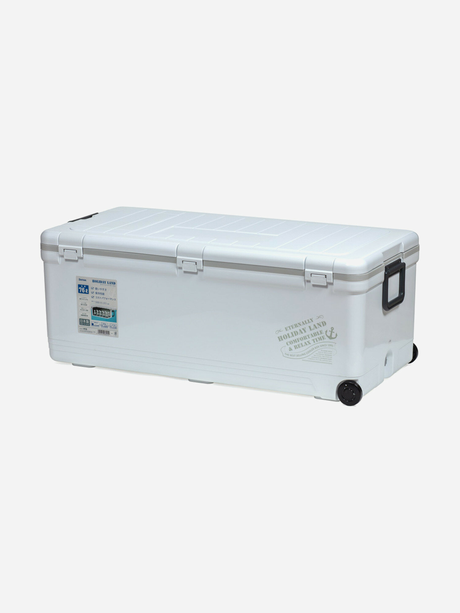 Термобокс SHINWA "Holiday Land Cooler", полипропилен, белый, 76л, 91х43х36см