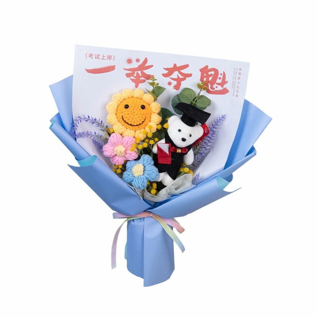 Крючковые цветы букеты ручной вязаной