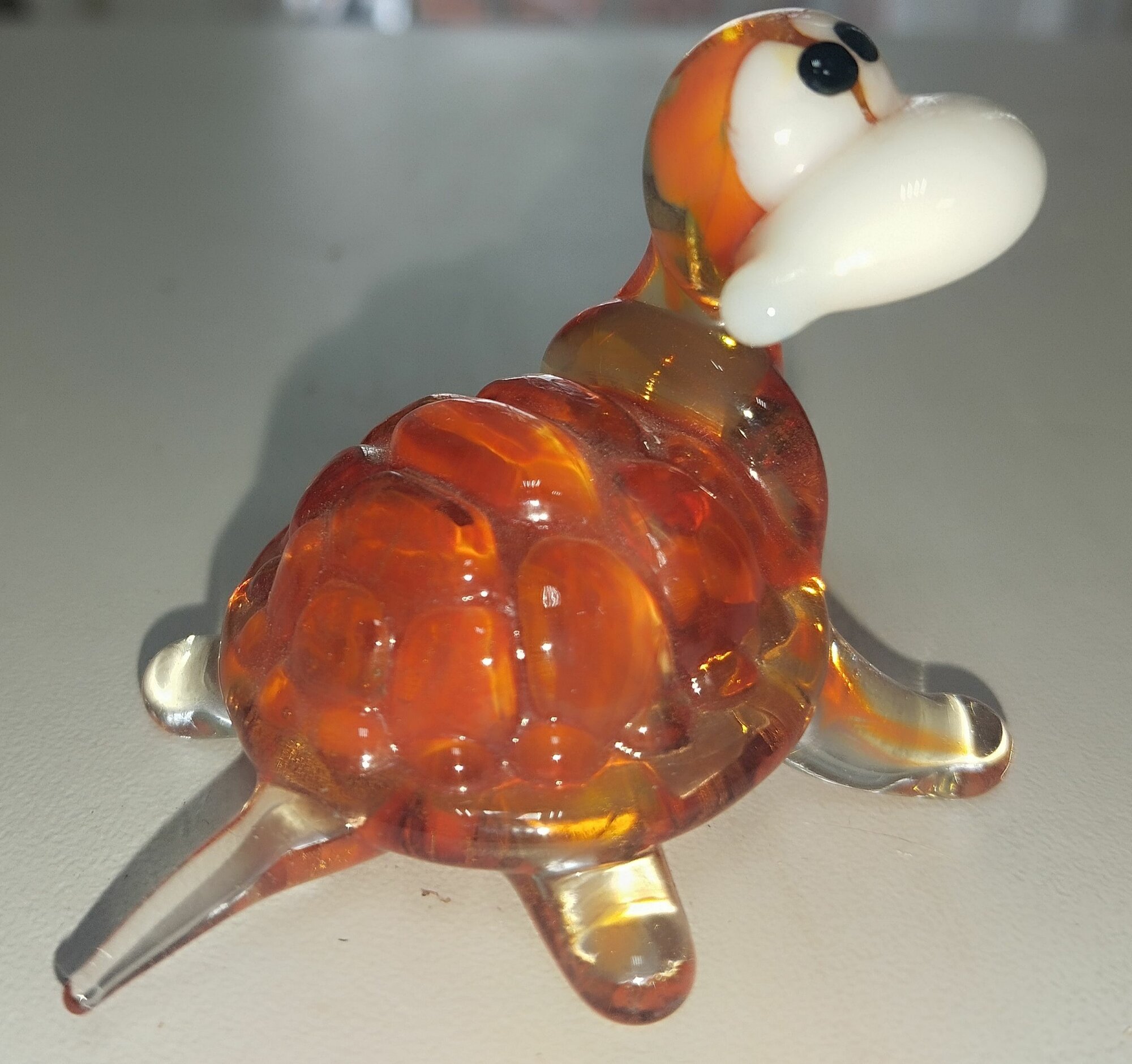 Стеклянная фигурка черепаха