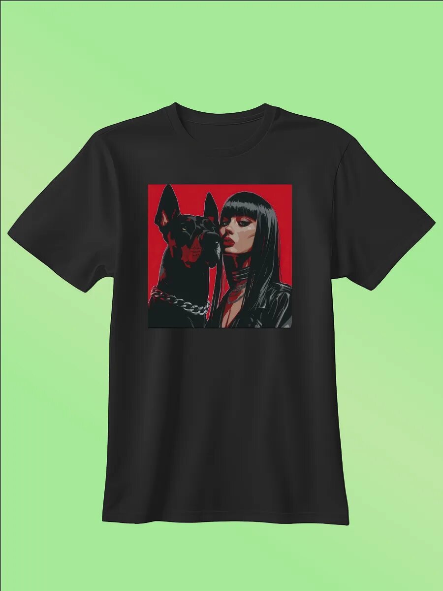 Футболка с собакой доберман