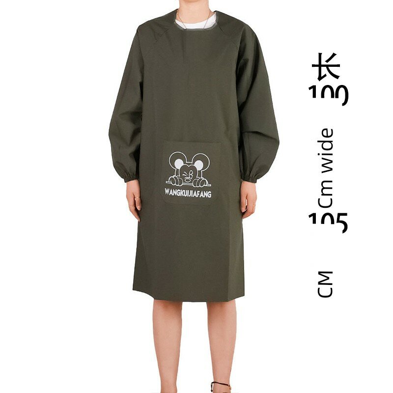 Фартук с длинными рукавами, водонепроницаемый и маслостойкий, рабочая одежда для взрослых мужчин на осень и зиму,