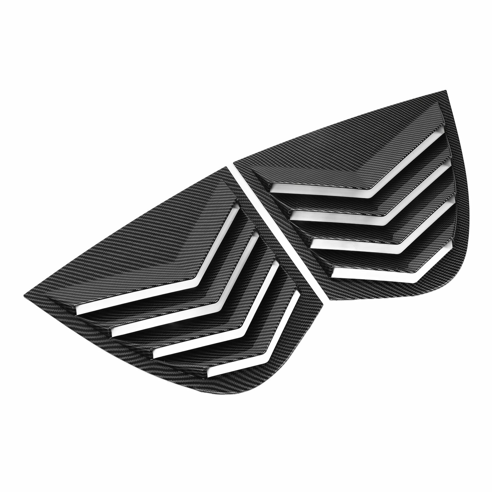 Пара автомобильных накладок на заднее окно, стильная отделка вентиляционных решеток на заднее боковое окно для 5 серии E60 с 2004 по 2010 год, стиль из углеродного волокна