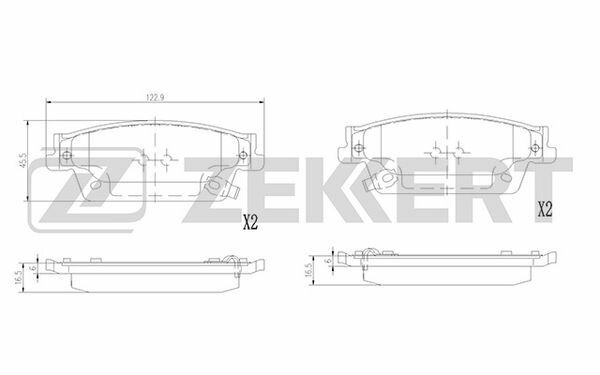 Колодки торм. диск. задн. Cadillac SRX 03-