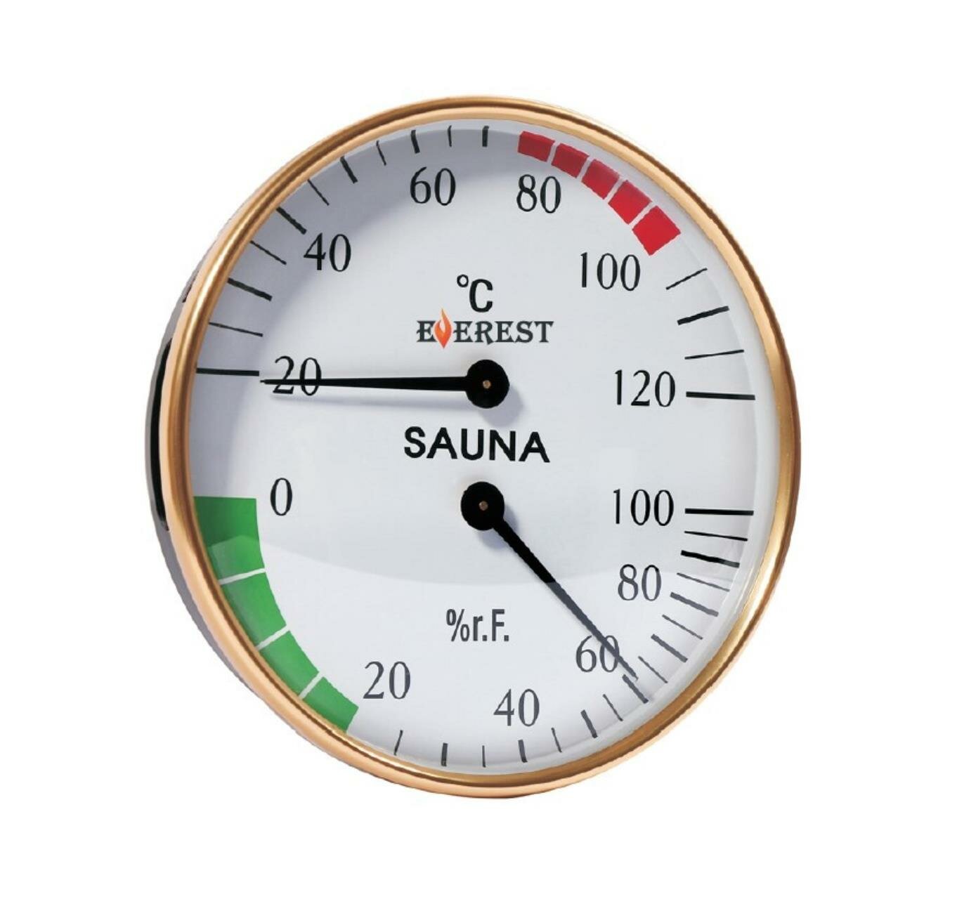 Термогигрометр эверест TG-33, круглый, для бани и сауны, Ø 10 см